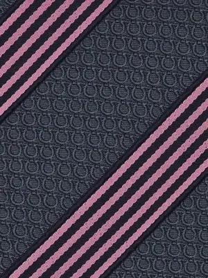 FERRAGAMO Gancini Jacquard Silk Neck Tie