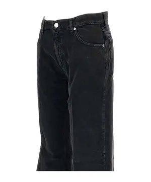 HAIKURE Velvet-like Wide Leg Trousers - Black