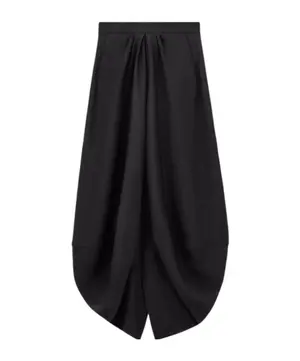 Giorgio Armani Draped Midi Skirt - Black
