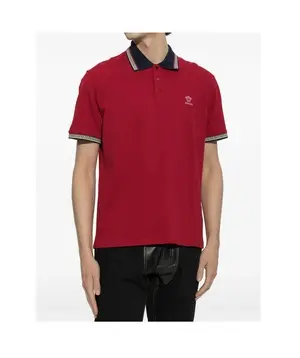 Versace Greca-trim Embroidered Polo Shirt