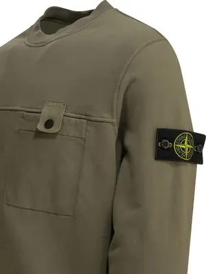 Stone Island Logo-patch Chest-pocket Sweatshirt