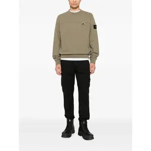 Stone Island Logo-patch Chest-pocket Sweatshirt - No