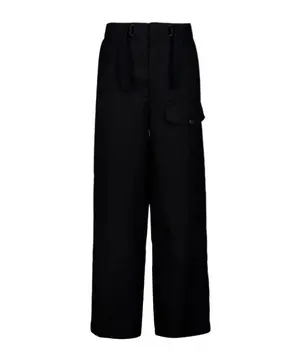 Auralee Belted Cargo Pants - Black