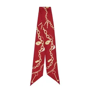 Givenchy Chain-print Scarf - Cherry Red