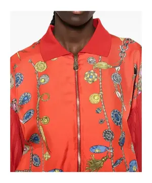 Versace Long-sleeve Color-block Cardigan