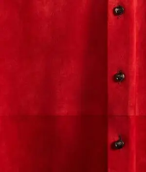 Bottega Veneta Suede Leather Shirt - Red