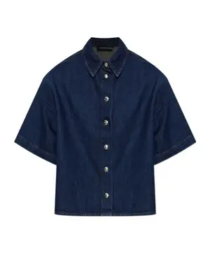ANINE BING Lincoln Shirt Ink Blue - Black