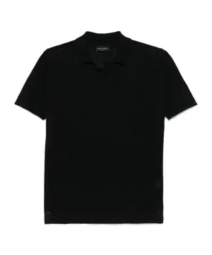 ROBERTO COLLINA Linen T-shirt - Black