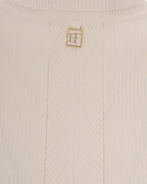 Elisabetta Franchi Logo Plaque High-neck Jumper
