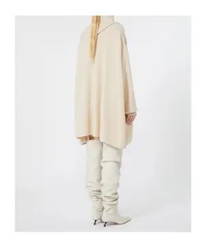 Sportmax Long-sleeved Asymmetrical Collar Dress With Decorative Buttons