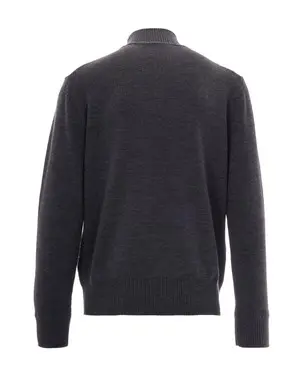 PAOLO PECORA Long-sleeved High Neck Sweater With Ribbed Details