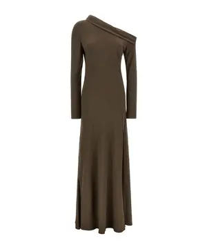 Alberta Ferretti Long-sleeved Dress - Brown