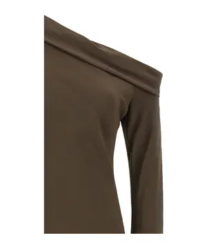 Alberta Ferretti Long Sleeve Asymmetric One-shoulder Gown