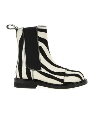 Moschino Zebra-print Ankle Boots