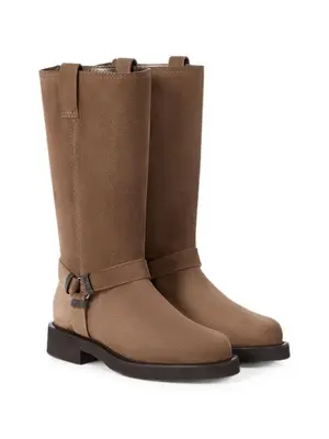 Brunello Cucinelli Suede Biker Boots