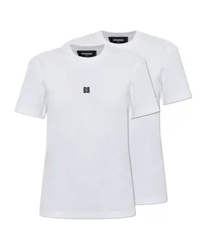 Dsquared2 Two-pack Of Crew Neck Short-sleeved T-shirts - White