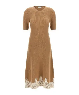 Alberta Ferretti Lace Hem Dress