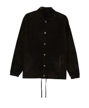 GIORGIO BRATO Long-sleeve Leather Jacket - Dark Brown