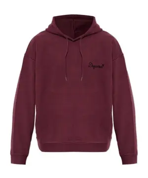 Dsquared2 Long-sleeve Hooded Sweatshirt - Wine Red