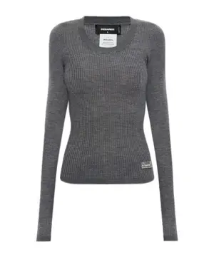Dsquared2 Crew Neck Long-sleeved Knitwear - Grey