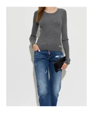 Dsquared2 Crew Neck Long-sleeved Knitwear
