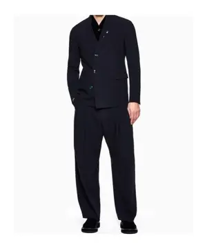 Giorgio Armani Pleated Virgin Wool Crepe Trousers
