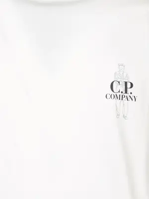 C.P. COMPANY Logo Detailed Crewneck T-shirt - White