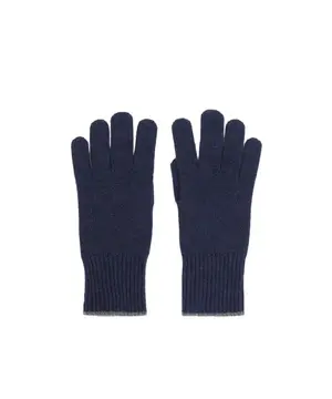 Brunello Cucinelli Knitted Gloves - Navy Blue