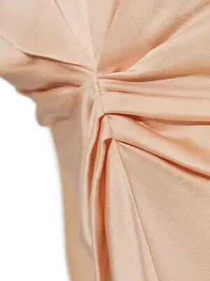 Victoria Beckham Gathered V-neck Midi Dress - Pink