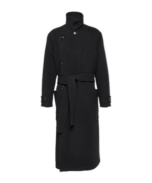LEMAIRE Double-sided Wool Coat - Black