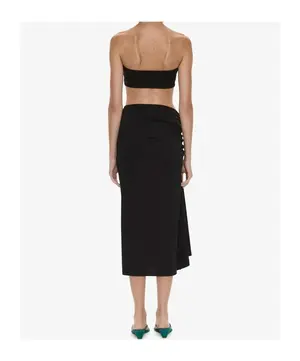 Christopher Esber Crystal-clasp Cascade Midi Skirt