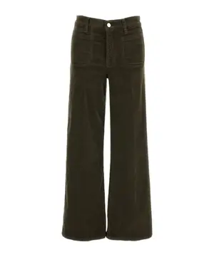 FRAME Flared-leg Corduroy Trousers - Green