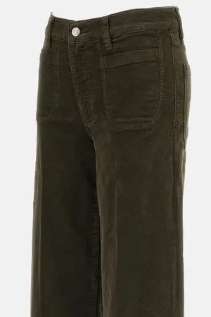 FRAME Flared-leg Corduroy Trousers - Green