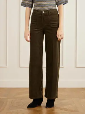 FRAME Flared-leg Corduroy Trousers - Green