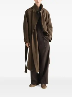 LEMAIRE Wool Wrap Coat - Thyme