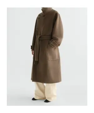 LEMAIRE Wool Wrap Coat - Thyme