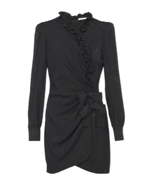 Alessandra Rich Ruffled Silk Ripple Mini Dress
