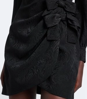 Alessandra Rich Ruffled Silk Ripple Mini Dress