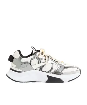 Valentino Garavani Demivee Lace-up Sneakers - Ivory/ Silver
