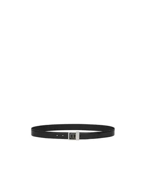 Saint Laurent Belt With A Square Buckle - Black
