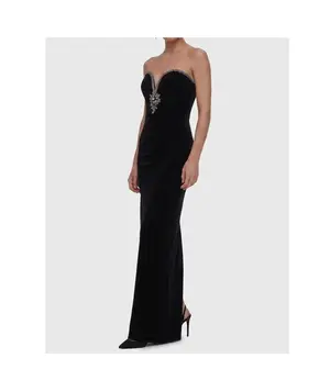 SELF-PORTRAIT Velvet Maxi Skirt