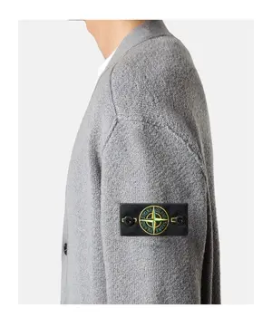 Stone Island Loose-fit V-neck Cardigan With Pockets - Ashes