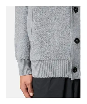 Stone Island Loose-fit V-neck Cardigan With Pockets - Ashes