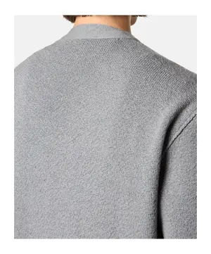 Stone Island Loose-fit V-neck Cardigan With Pockets - Ashes