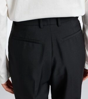 JIL SANDER Pleated Wool And Mohair Straight Leg Trousers