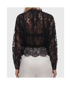 SELF-PORTRAIT Lace High Neck Blouse