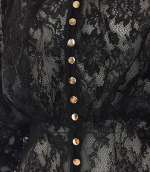 SELF-PORTRAIT High Neck Lace Blouse
