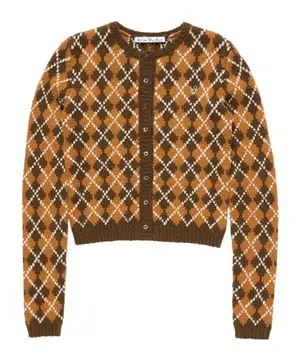 Acne Studios Acne Studios Argyle Knit Button-Up Cardigan No