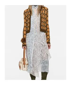 Acne Studios Argyle-knit Button-up Cardigan