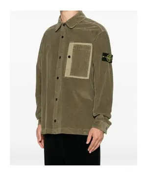 Stone Island Logo Patch Long Sleeved Shirt